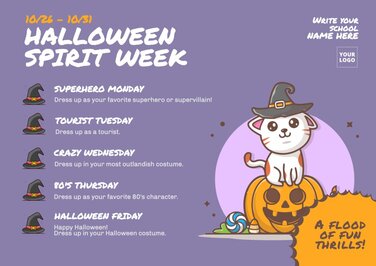 Free Editable Spirit Week Poster Templates