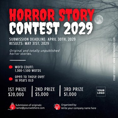 Essay Contest Poster Templates to Edit Online