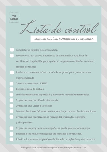 Plantillas de listas de verificación editables online (Checklists)