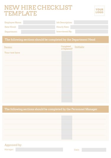 Editable New Hire Onboarding Checklist Templates