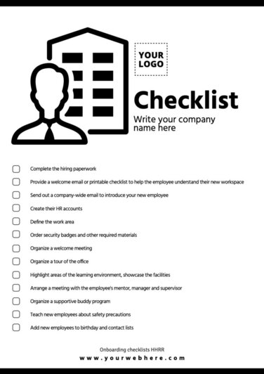 Editable New Hire Onboarding Checklist Templates