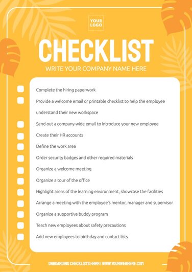 Online Editable Checklist Templates