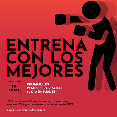 Diseña flyers de Boxeo con plantillas online