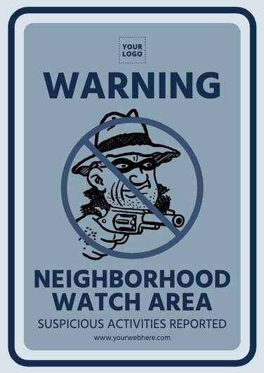 Create online warning Neighborhood Watch signs