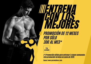 Diseña flyers de Boxeo con plantillas online