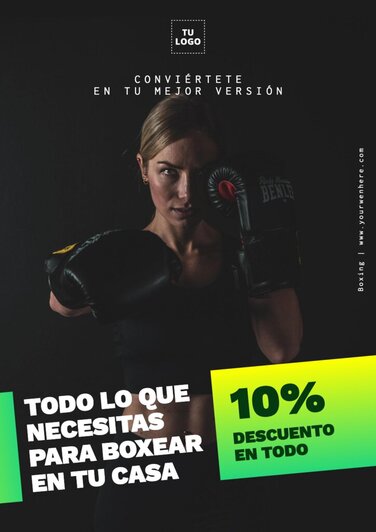 Diseña flyers de Boxeo con plantillas online