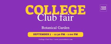 Editable Club Fair Poster Designs