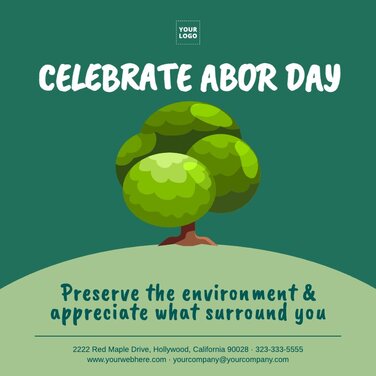 Editable Arbor Day Poster Templates