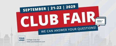 Editable Club Fair Poster Designs