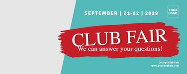 Editable Club Fair Poster Designs