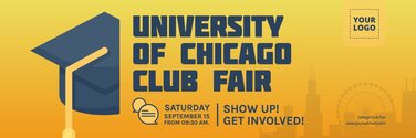 Editable Club Fair Poster Designs