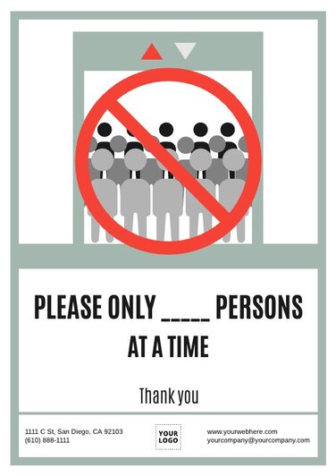 Maximum capacity posters and templates