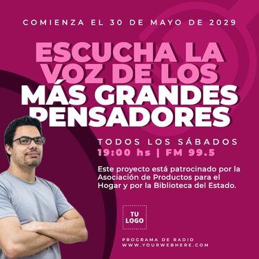 Diseña flyers para Programa de Radio con plantillas editables