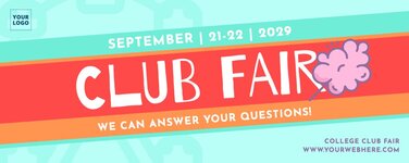 Editable Club Fair Poster Designs
