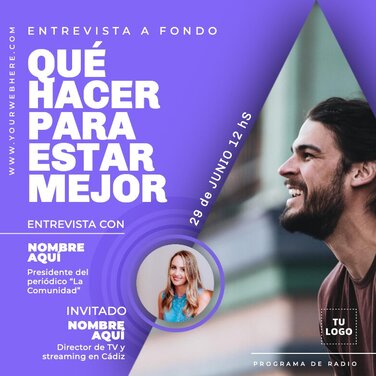 Diseña flyers para Programa de Radio con plantillas editables