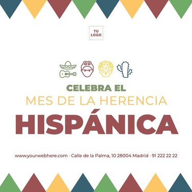 Plantillas de Herencia Hispana Personalizables Gratis