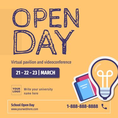 School Open Day Poster Templates