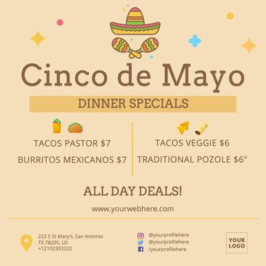 Editable Cinco de Mayo Poster Templates