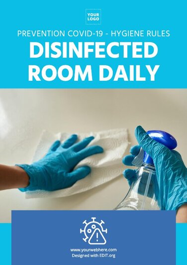 Disinfected Area signs to download