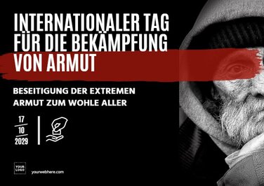 Editierbare Vorlagen für Kampagnen gegen Armut