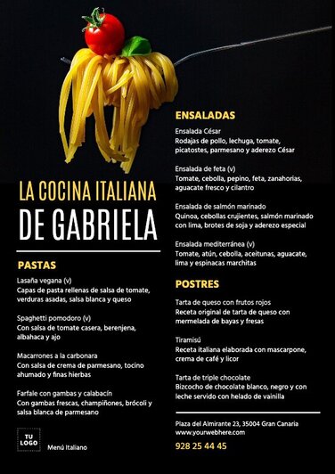 Crear menús de restaurante online gratis