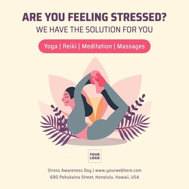 Create National Stress Awareness Day Posters Online