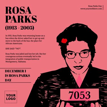 Design Posters for Rosa Parks Day with Free Templates