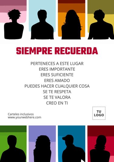 Carteles para la Educación Inclusiva en el Aula personalizables