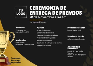 Invitaciones Para Celebraciones De Premios