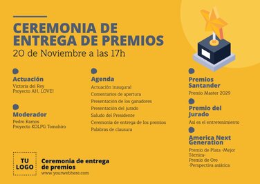 Plantillas de invitaciones para Entrega de Premios