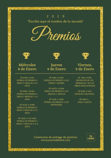 Plantillas de invitaciones para Entrega de Premios