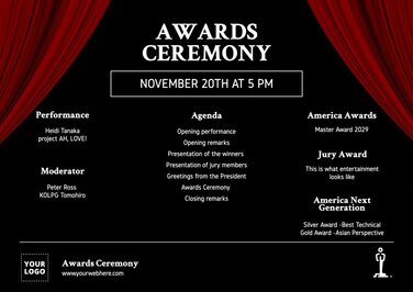 Editable Awards Ceremony Invitation Templates