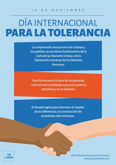 Diseña carteles del Día Internacional para la Tolerancia