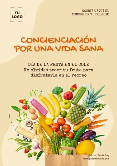 Diseños para el Día Escolar de la Fruta editables