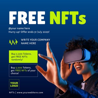 Design NFT banners with free editable templates