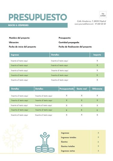 Plantillas para hojas de presupuestos gratis