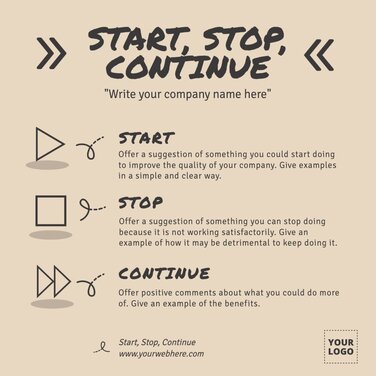 Free Start Stop Continue Templates
