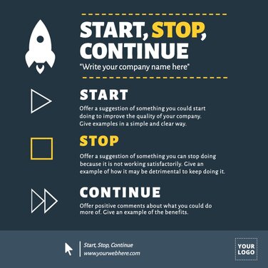 Free Start Stop Continue Templates