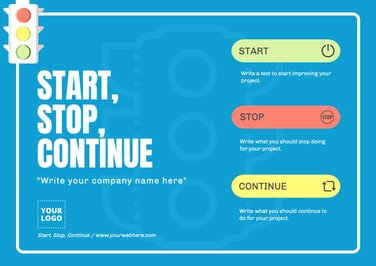 Free Start Stop Continue Templates