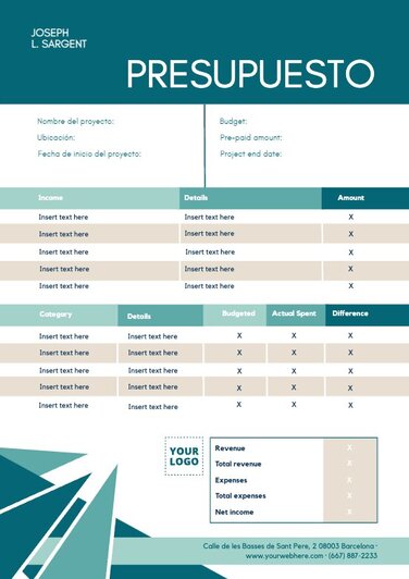 Plantillas para hojas de presupuestos gratis
