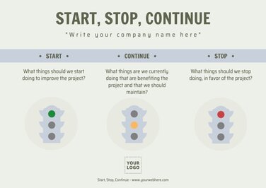 Free Start Stop Continue Templates