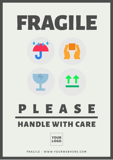 Customizable Handle With Care Sign Templates Customizable Handle With Care Sign Templates