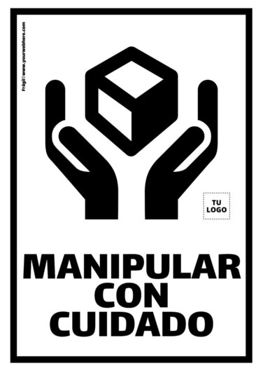 Crea un cartel de Frágil para imprimir gratis