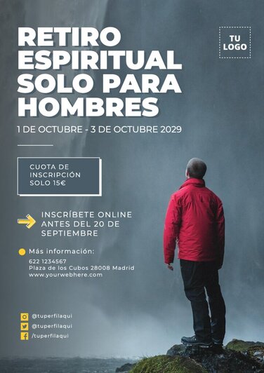 Diseña un flyer de Retiro Espiritual con plantillas online