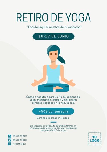 Diseña un flyer de Retiro Espiritual con plantillas online