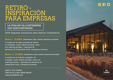 Diseña un flyer de Retiro Espiritual con plantillas online
