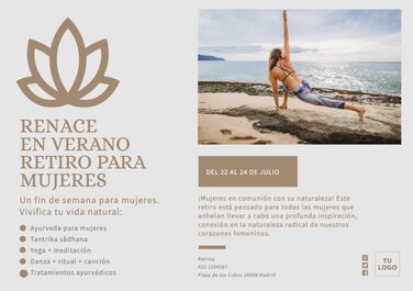 Diseña un flyer de Retiro Espiritual con plantillas online