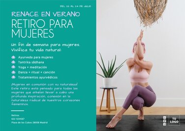 Diseña un flyer de Retiro Espiritual con plantillas online