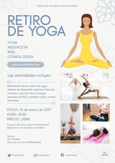 Diseña un flyer de Retiro Espiritual con plantillas online