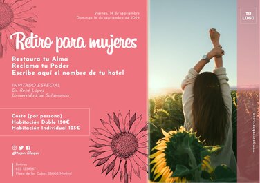 Diseña un flyer de Retiro Espiritual con plantillas online